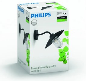 Philips 01643/30/PN - Venkovní nástěnné svítidlo HAMMOCK 1xE27/60W/230V IP44