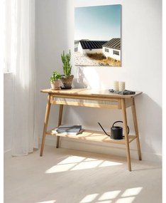 Konzolový stolek s deskou v dubovém dekoru v přírodní barvě 40x110 cm Barrali – Unique Furniture