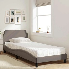 Postel s matrací Dover taupe 90 x 200 cm textil 3208328