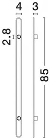 LED černá svítilna na zeď Lyb 19