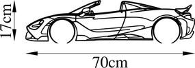 Nástěnná kovová dekorace McLaren 720S Silhouette černá