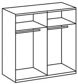 Šatní skříň s posuvnými dveřmi Liverpool, 180 cm, dub