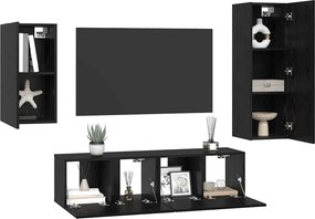 Sestava TV skříněk 4 ks Černý dub Kompozitní dřevo 3393283