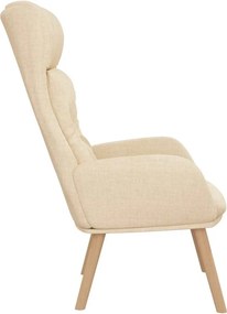 Relaxační křeslo krémové textil 341292