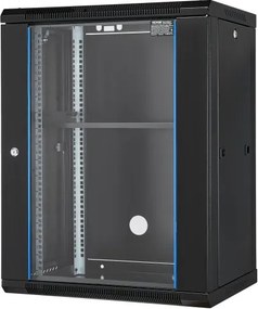 15U Síťový server pro montáž na stěnu Skříňka skříně 45,7 cm Skleněný zámek dveří