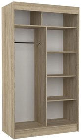 Šatní skříň s posuvnými dveřmi Karen - 120 cm Barva: Černá