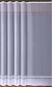 Řecký vzor metrážová záclona bílá, 5 rozměrů POSLEDNÍ METRY výška: 150cm