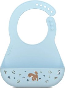 Světle modrý silikonový bryndák Forest Friends – Mepal