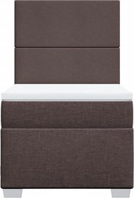 Box spring postel s matrací tmavě hnědá 80x200 cm textil 3290311