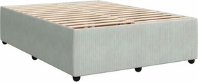Box spring postel s matrací světle šedá 160x200 cm samet 3287776