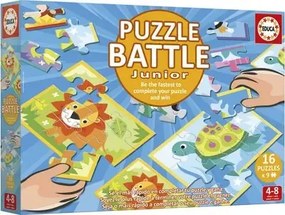 EDUCA Puzzle bitva Zvířátka / 16x9 dílků / od 4 let