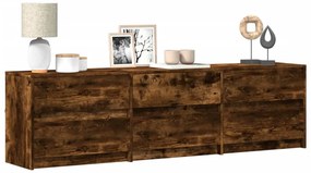 TV skříňka s LED kouřový dub 180 x 34 x 50 cm kompozitní dřevo 3307930