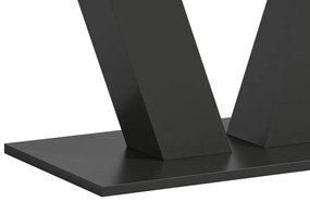 Rozkládací jídelní stůl Moteon 150x90 cm, šedý/šedý, podnož V