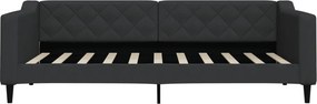 Válenda s přistýlkou černá 90 x 190 cm textil 3197438