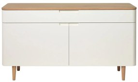 Nízká komoda ze dřeva bílého dubu Unique Furniture Amalfi