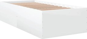 Rám postele bílý 100 x 200 cm kompozitní dřevo 3280958