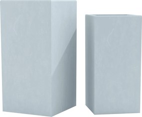 Sada 2 ks květináčů 3 square - šedá