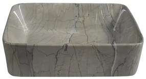 Sapho - Umyvadlo na desku DALMA 47,5x37,5 cm keramika/grigio