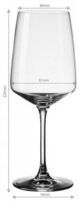 Lunasol - Poháry na bílé víno 400 ml set 4 ks – Century Glas Lunasol (322160)