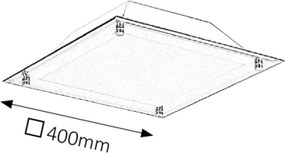Rabalux Bílé stropní LED svítidlo Lars 400x400mm 18W 3048