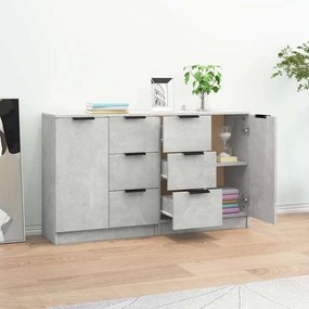 Příborníky 2 ks betonově šedé 60 x 30 x 70 cm kompozitní dřevo 3115791