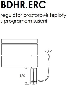 ELVL Bitherm elektrický radiátor BDHR.ERC s vertikálním regulátorem 450 x 1510 mm, bílý