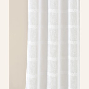 Room99 Záclona na pásce Maura Pásky Barva: Krémová, Velikost: 140 x 250 cm