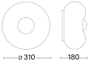 Ideal Lux - LED Stropní svítidlo ARIZONA 2xGX53/9W/230V pr. 31 cm bílá