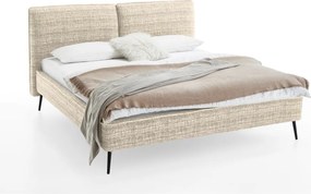 Béžová čalouněná dvoulůžková postel bez roštu 160x200 cm Infinity – Meise Möbel