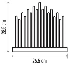 LED Vánoční svícen 17xLED/3xAA červená