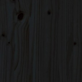 Zahradní lehátko černé 199,5 x 60 x 74 cm masivní borové dřevo - Default Title