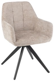 Světle šedá jídelní židle Louna - 56*58*85 cm