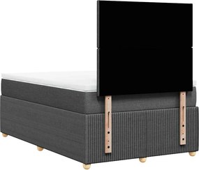 Box spring postel s matrací tmavě šedá 120x200 cm textil 3292017