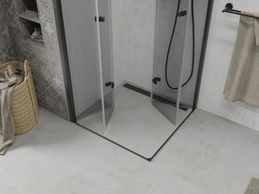 Mexen Lima Duo sprchový kout 80 x 80 cm, 6mm čiré sklo-černý profil, 856-080-080-70-00-02