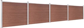 Set plotového dílce WPC 699 x 146 cm hnědý 3070453