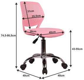 Tempo Kondela, s.r.o. Otočná židle, růžová/chrom, SELVA