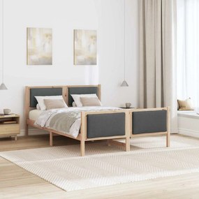 Rám postele s čelo Tmavě šedá 150 x 200 cm textil 3394259