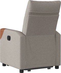 Zvedací polohovací křeslo taupe textil 3324011