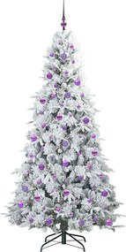 Umělý Skládací Vánoční Strom s stojanem Bílá 210 cm PE a PVC 3397503