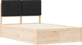 Rám postele s čalouněným čelem s čelo Černá 120 x 190 cm 3405554
