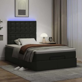 Osmanský rám postele s matrací černá 120x200cm umělá kůže 3313845