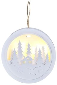 Vánoční LED dekorace Medailon 2 WW 14cm 2xAAA