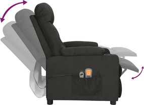 Elektrické masážní křeslo černé textil 3098829