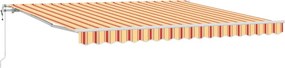Stahovací markýza Žlutá a oranžová 400 × 300 cm Látka a hliník 3330529