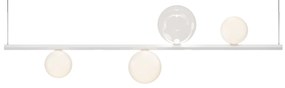 Lodes 2342027WHITE Random Stick short, závěsné svítidlo 17,5W LED 2700K, bílá/bílá+čirá, délka 100cm