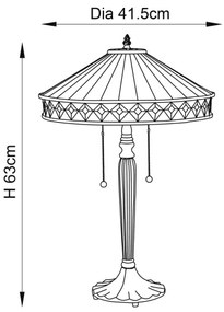 Endon 70935 - Stolní lampa Tiffany FARGO 2xE27/60W/230V pr. 41,5 cm