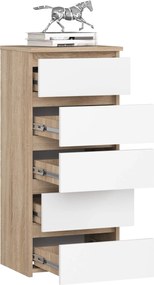 Komoda CL5 40 cm dub sonoma/bílá