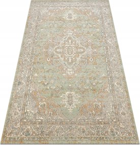 Koberec do obývacího pokoje Exkluzivní Ornament rozeta zelená 80x160 cm