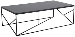 OnaDnes -20% Nordic Design Černý lakovaný konferenční stolek Fanny 140 x 80 cm