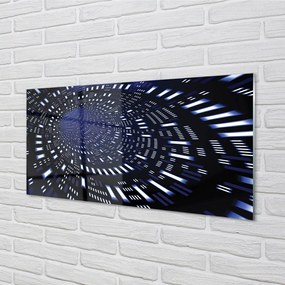 akrylový obraz Blue 3d tunel 125x50 cm